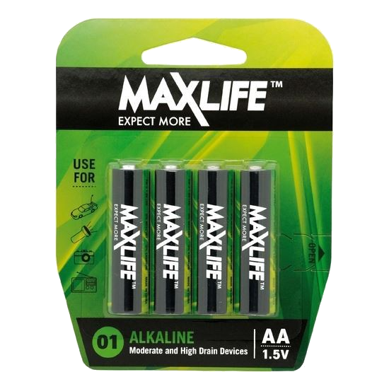 MaxLife Alkaline Batteries, 4 Pack | Portsmouth Rentals